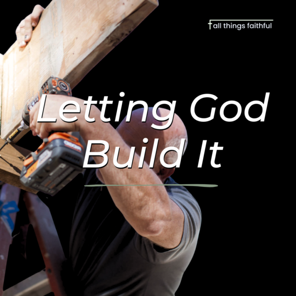 Letting God Build It - all things faithful